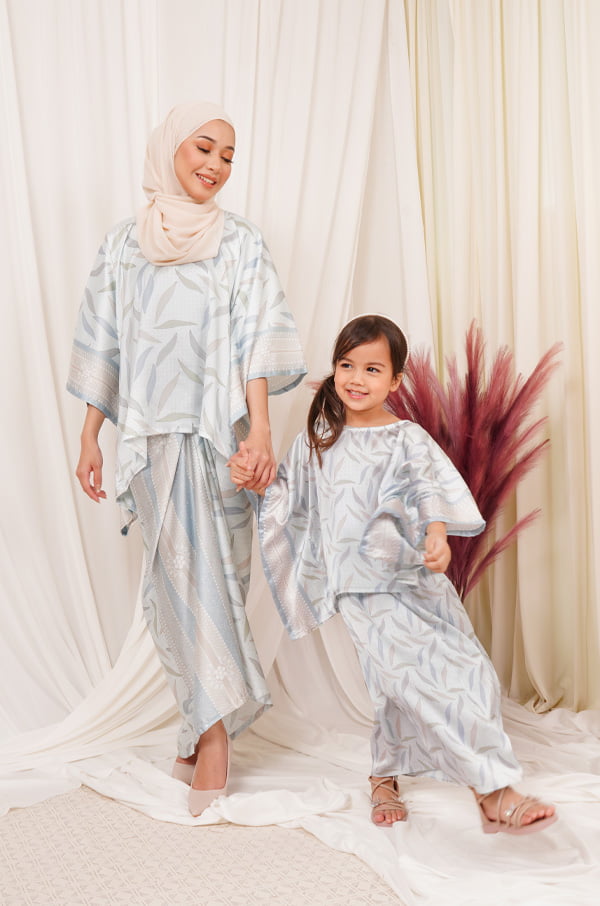 BAYUNA PAREO SET MOM (BABY BLUE) - Maroon Red