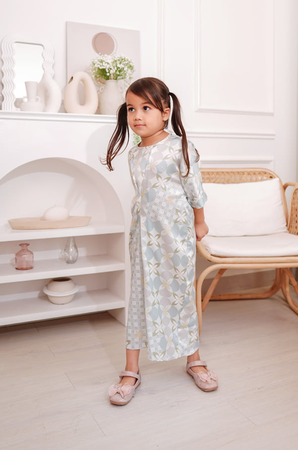 LITTLE MAYA KAFTAN (ICE BLUE) - Maroon Red
