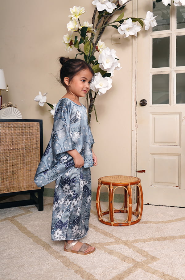 TAEJA PAREO SET KIDS (FROST BLUE) - Maroon Red