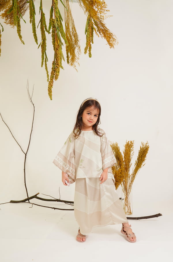 MANEES PAREO SET KIDS (NUDE PINK) - Maroon Red